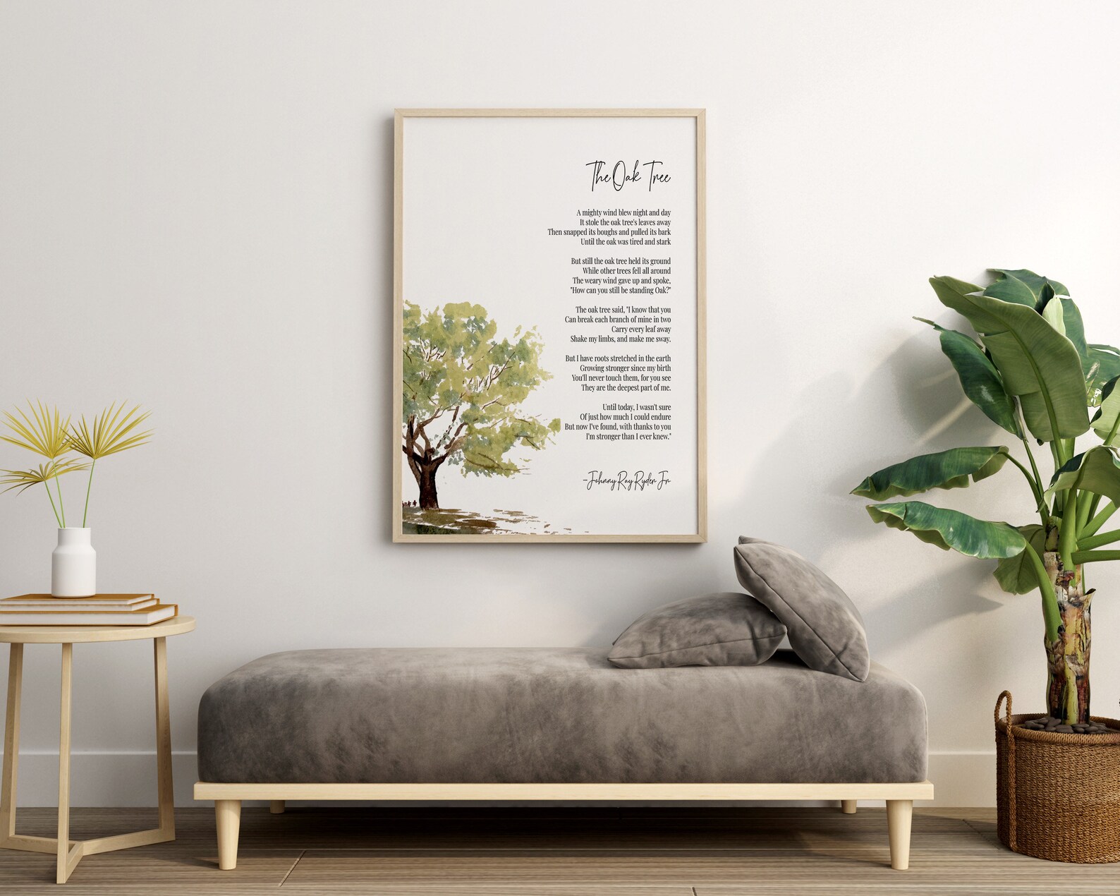 The Oak Tree Poem by Johnny Ray Ryder Jr. Print / Canvas / Framed Print ...