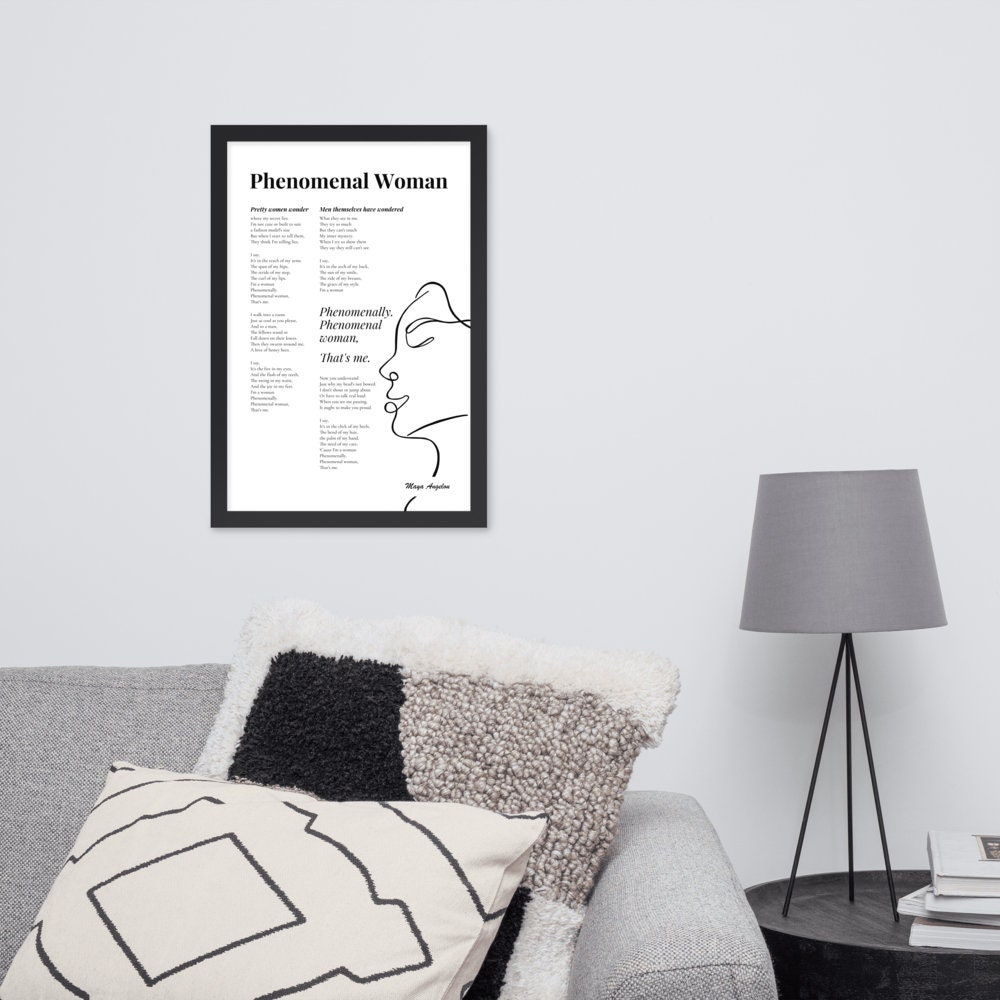 Phenomenal Woman by Maya Angelou Poem Print, Canvas, Framed Print ...
