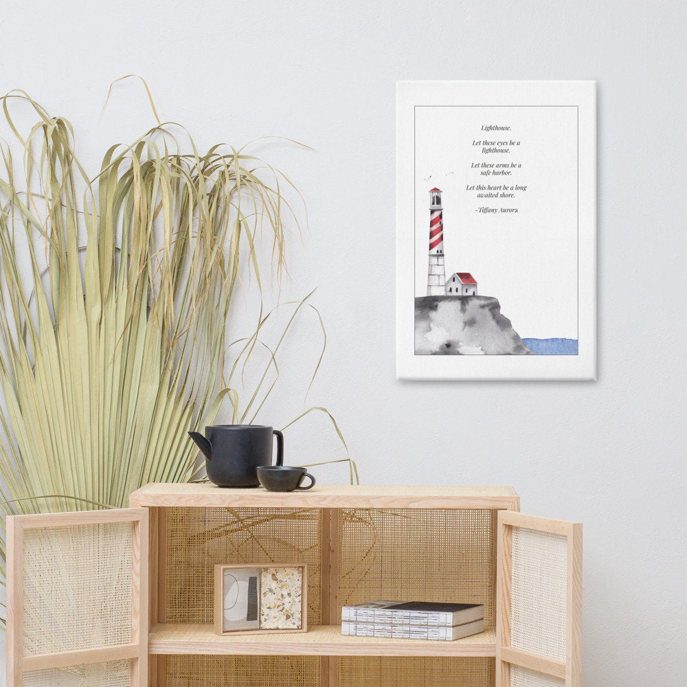 Lighthouse Poem Wall Art Canvas Print Framed Print - Etsy