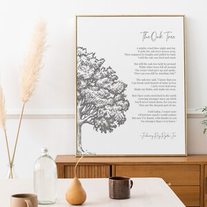 The Oak Tree Poem by Johnny Ray Ryder Jr. Print / Canvas / Framed Print ...