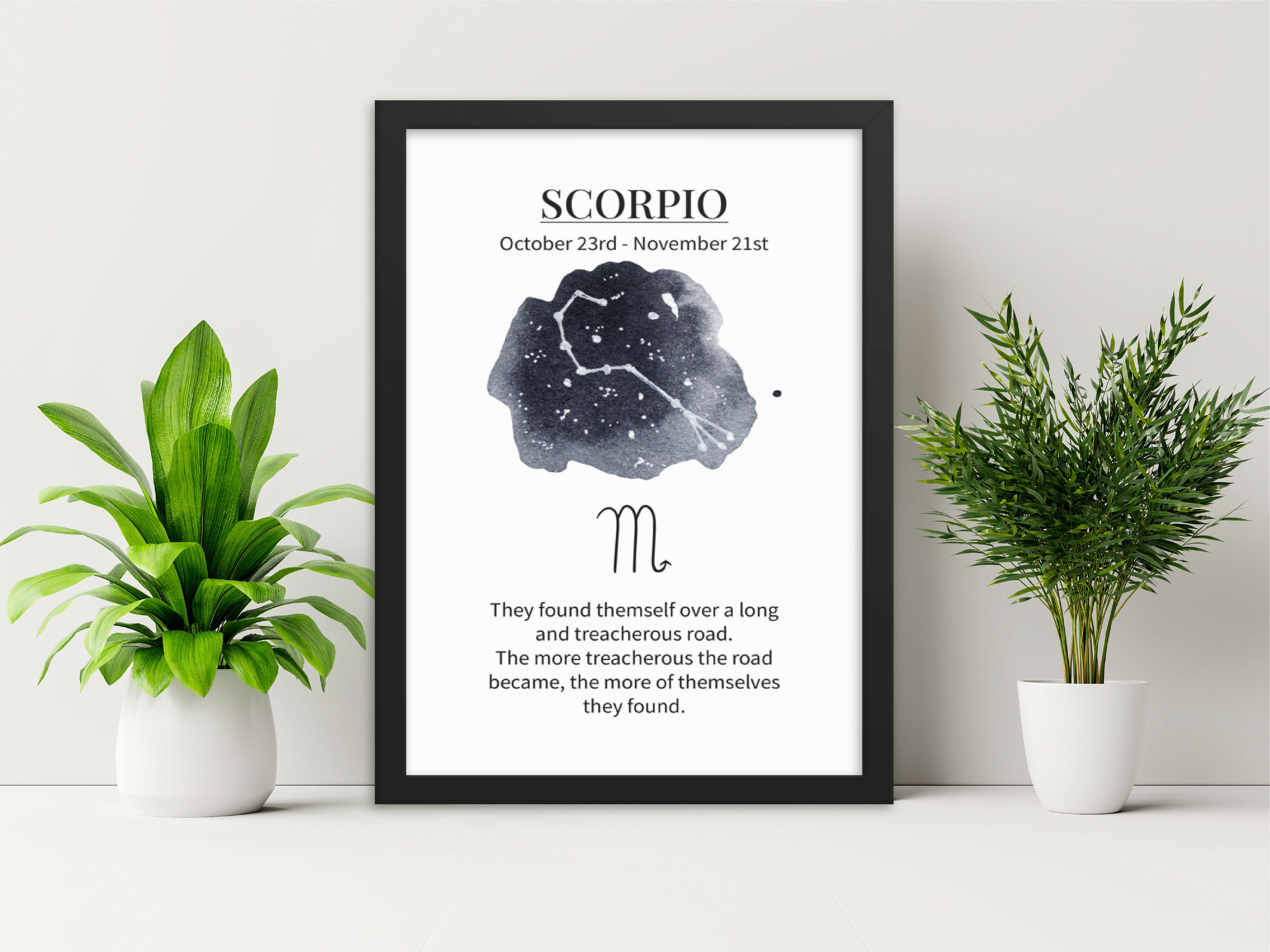 Scorpio Zodiac Wall Art Star Sign Decor Canvas Framed - Etsy