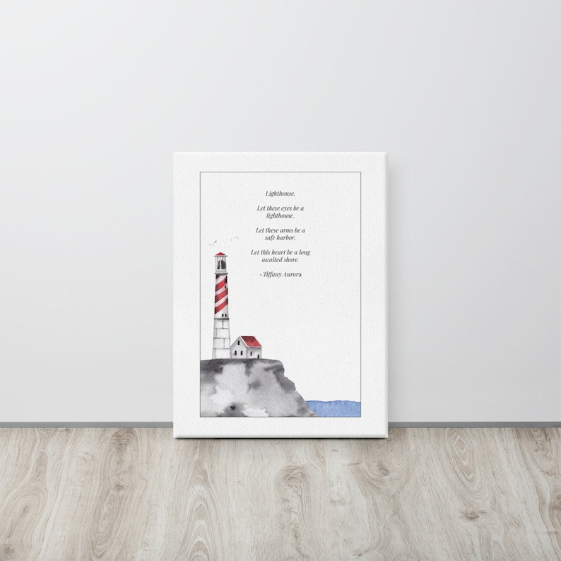 Lighthouse Poem Wall Art Canvas Print Framed Print - Etsy