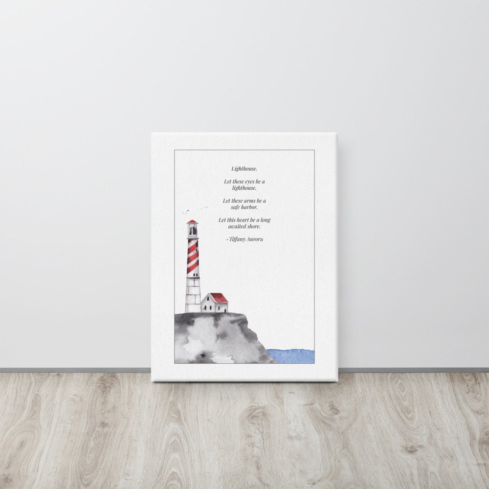 Lighthouse Poem Wall Art Canvas Print Framed Print - Etsy