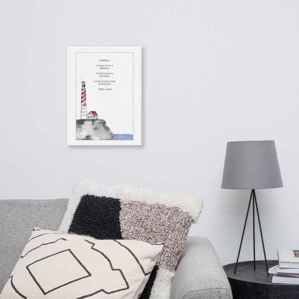 Lighthouse Poem Wall Art Canvas Print Framed Print - Etsy