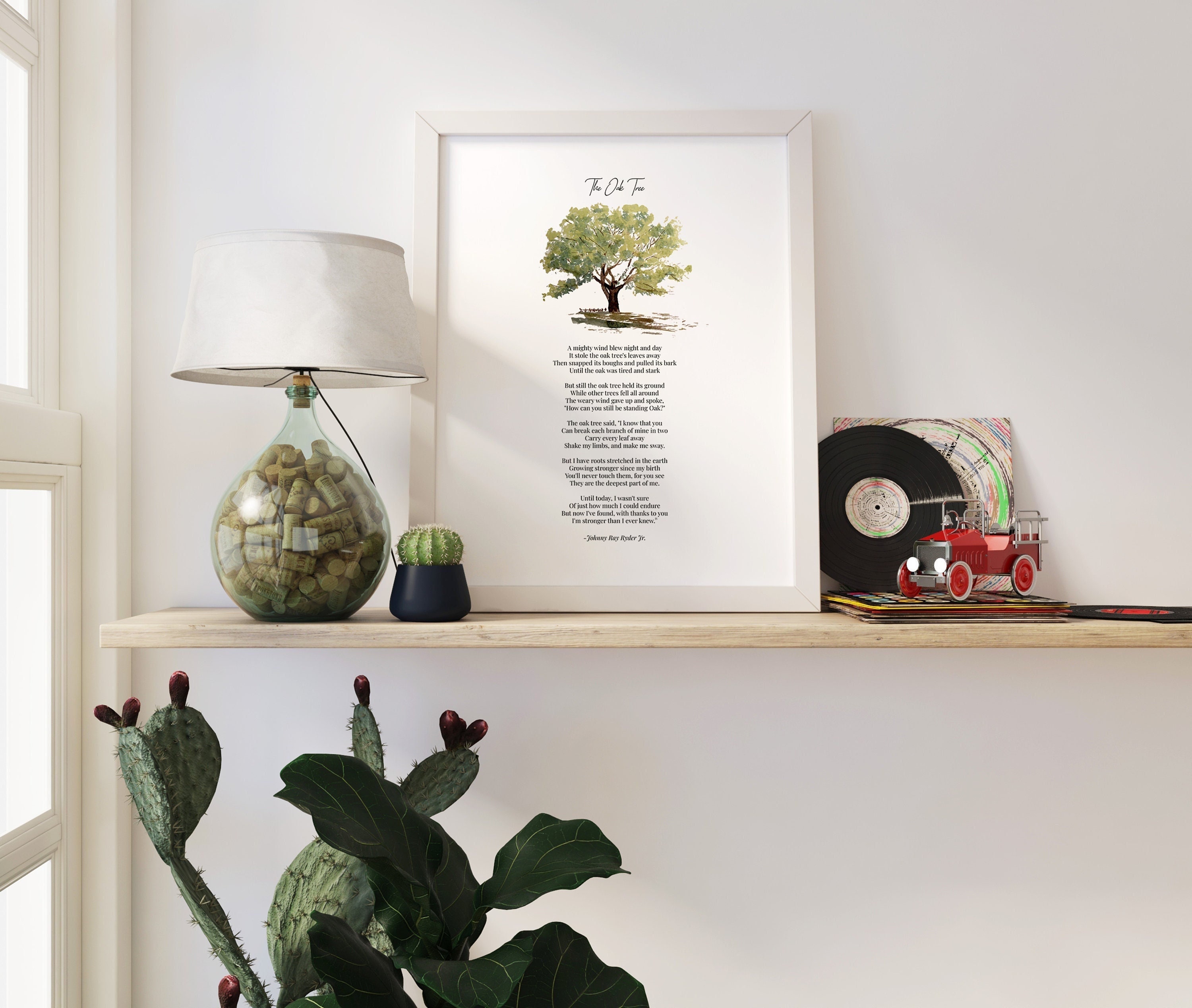 The Oak Tree Poem by Johnny Ray Ryder Jr. Print / Canvas / Framed Print ...
