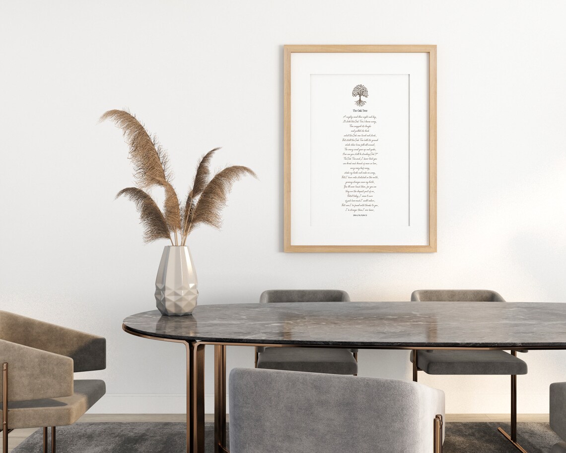 The Oak Tree Poem by Johnny Ray Ryder Jr. Print / Canvas / Framed Print ...