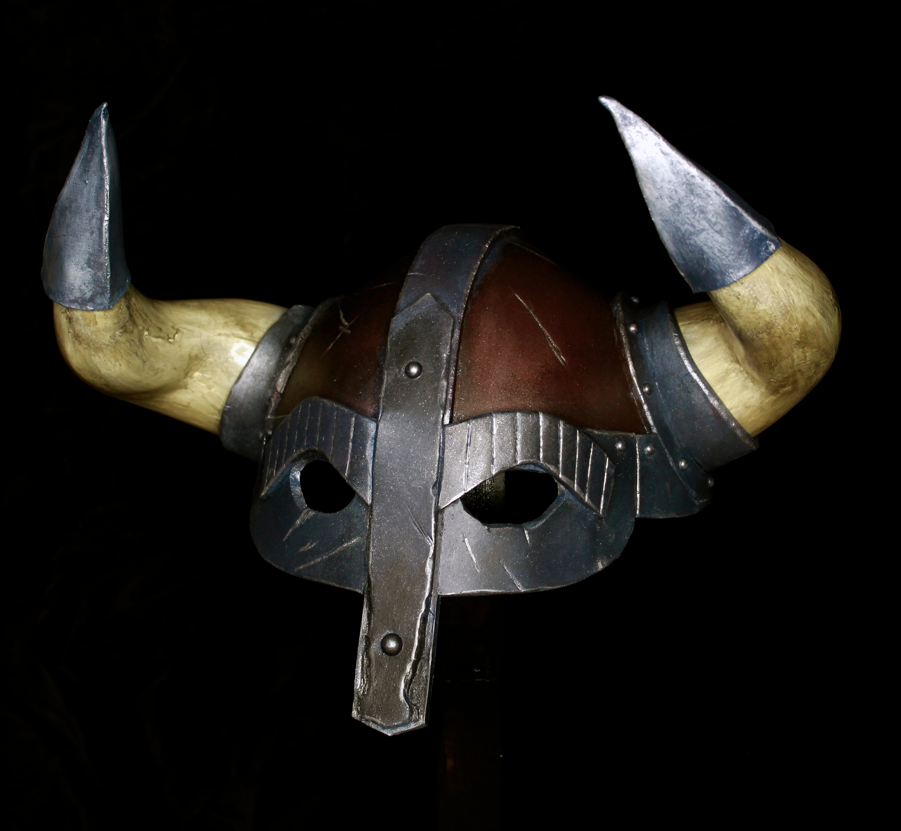 Authentic Viking Helmet With Real Horns