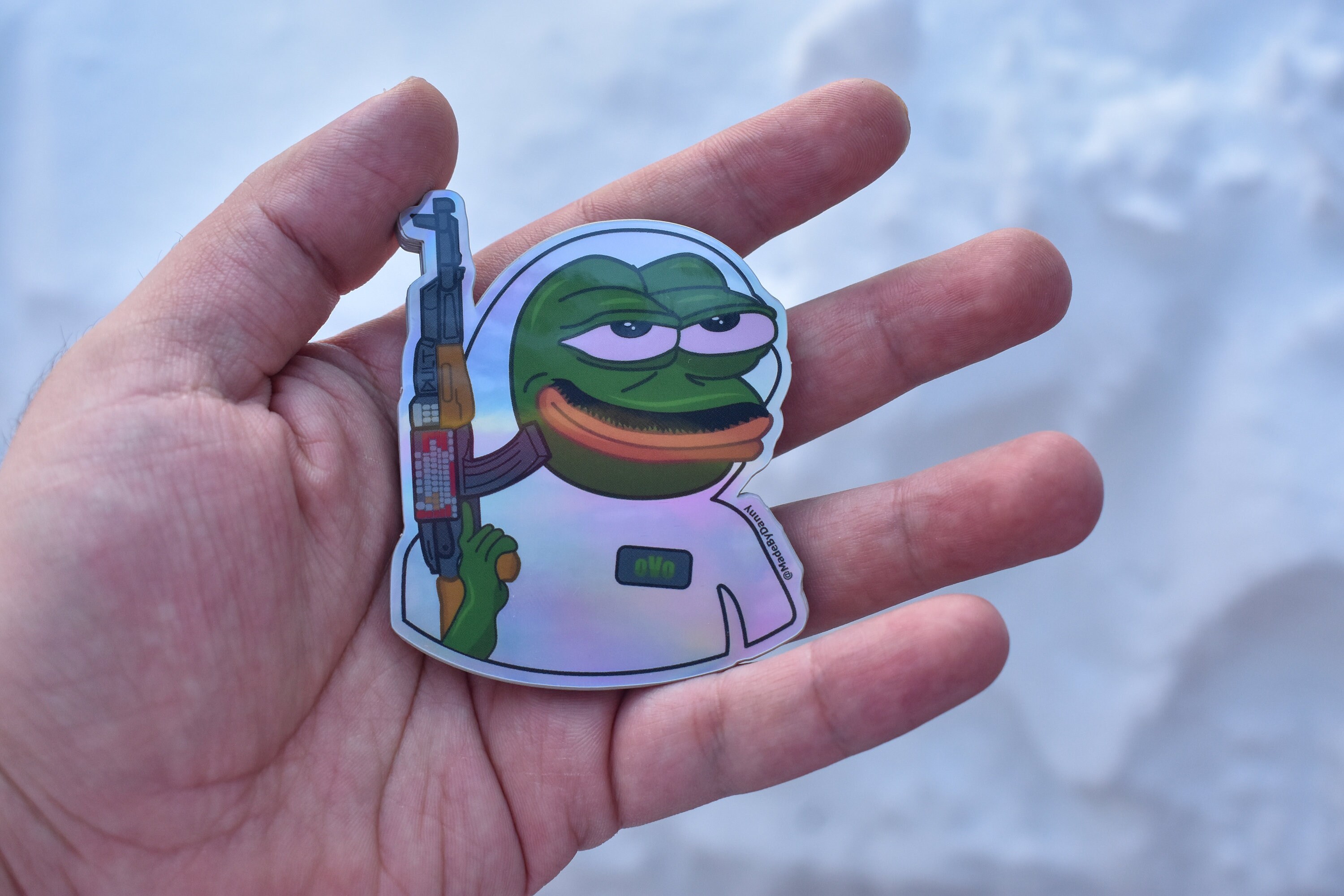 Galaxy Pepe Soldier Autocollant holographique - Etsy France