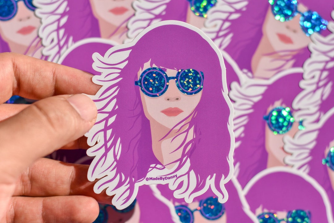 Fay Blue Glitter Sticker - Etsy