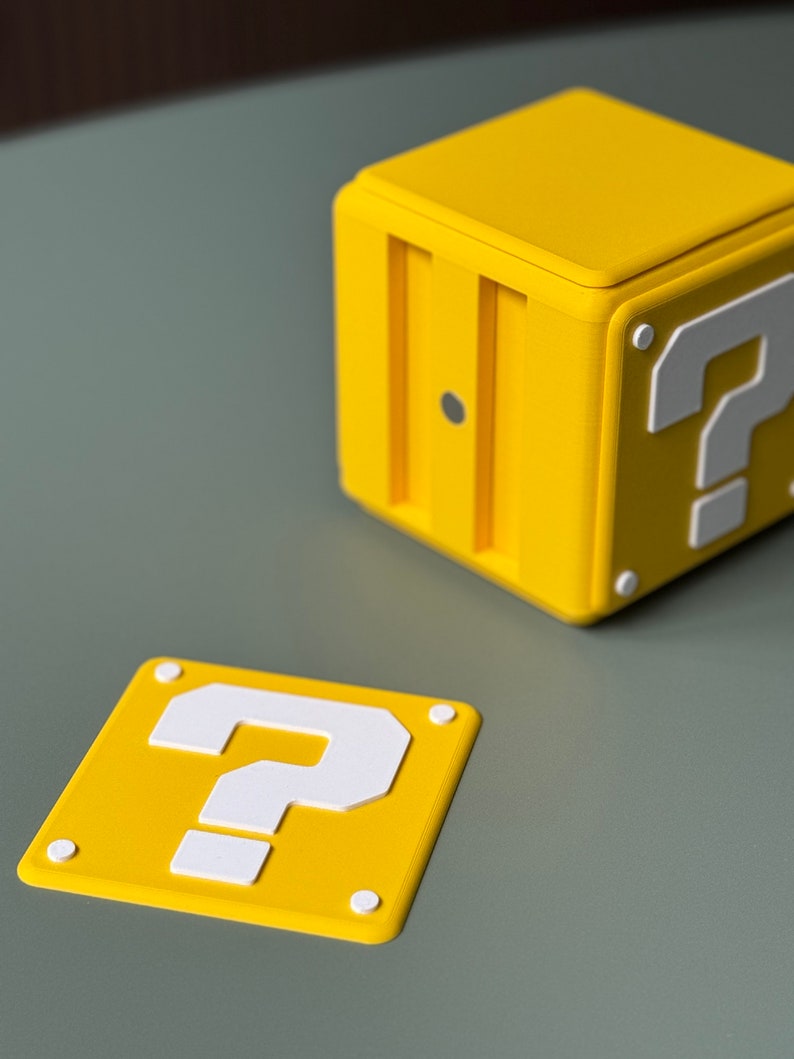 3D Printed Mario Inspired Question Mark Block Coasters | Amazing ...