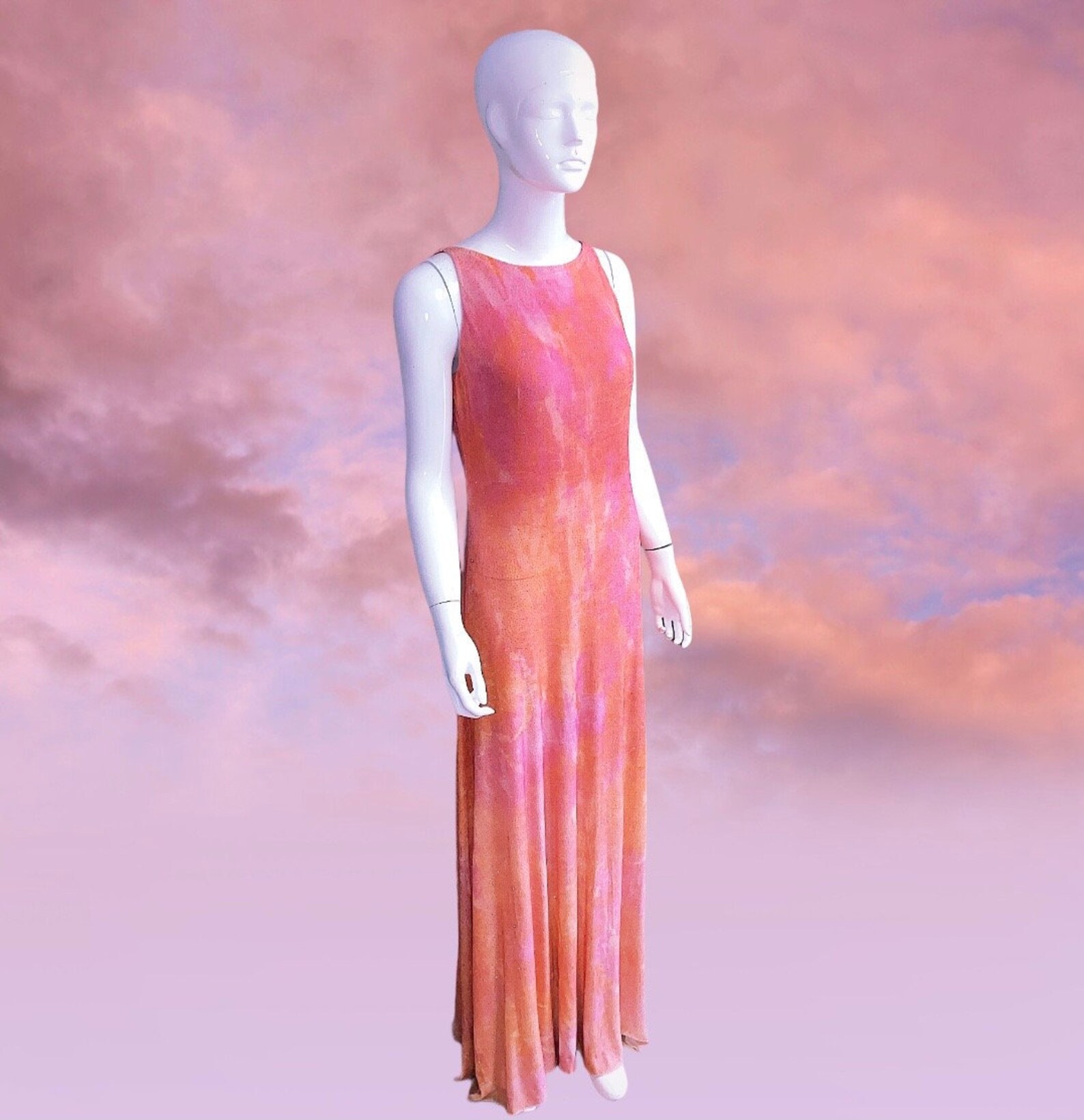 Y2K Vintage Sunset Pink Orange Ombre Vintage Glitter | Etsy