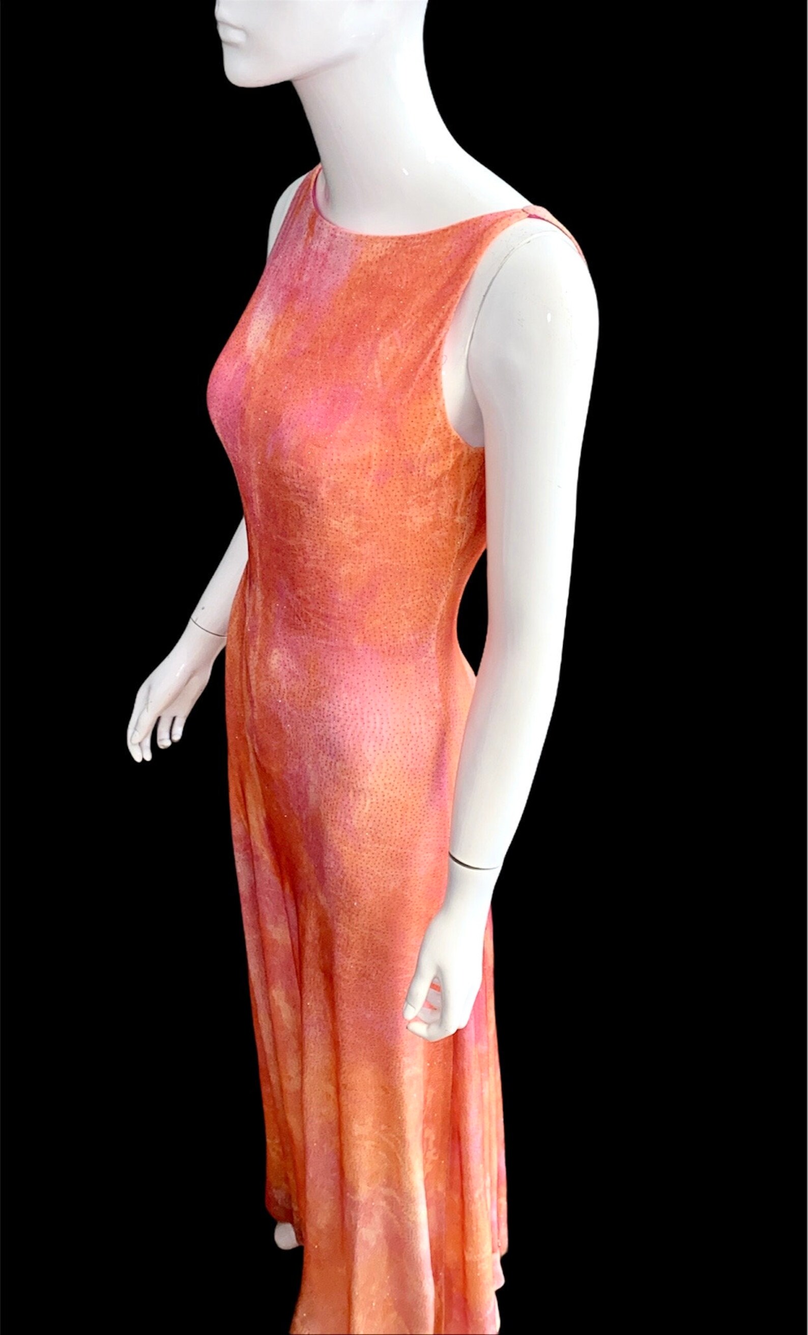 Y2K Vintage Sunset Pink Orange Ombre Vintage Glitter | Etsy