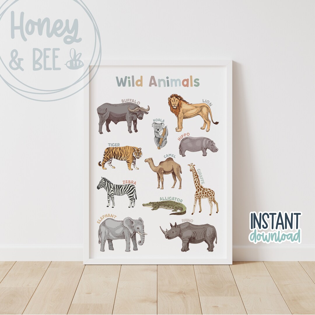 INSTANT DOWNLOAD | Wild Animals, Digital Download, Home School ...