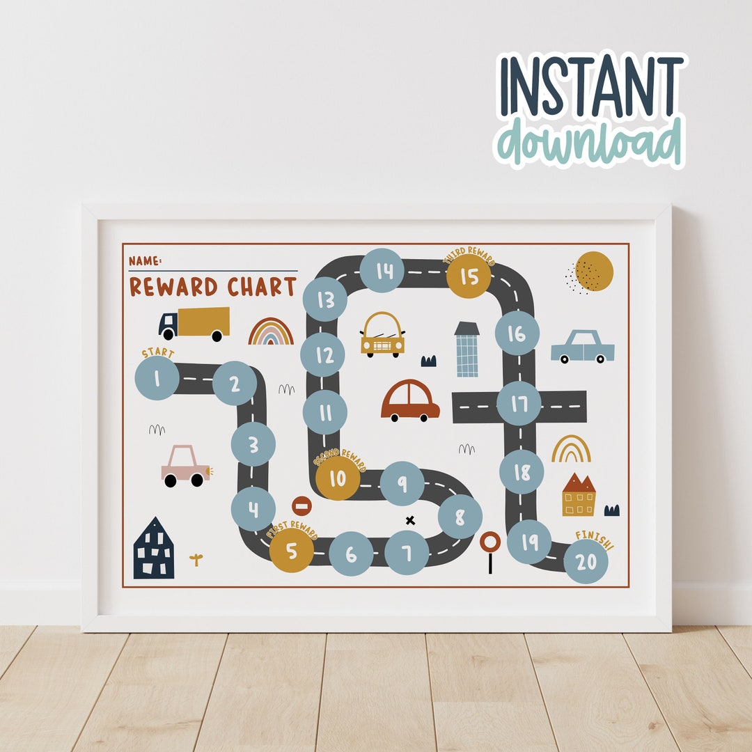 REWARD CHART Cars Design | Digital Download | Toddler Reward Chart ...
