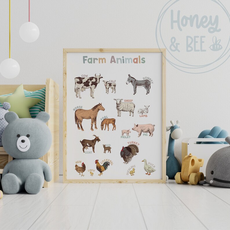 INSTANT DOWNLOAD | Farm Animals, Digital Download, Home School ...