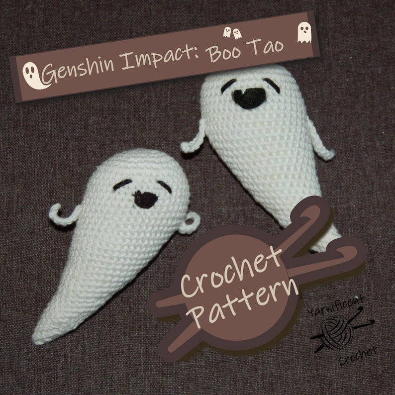 Genshin Impact: Boo Tao - Crochet Pattern for Amigurumi Ghost - Etsy UK