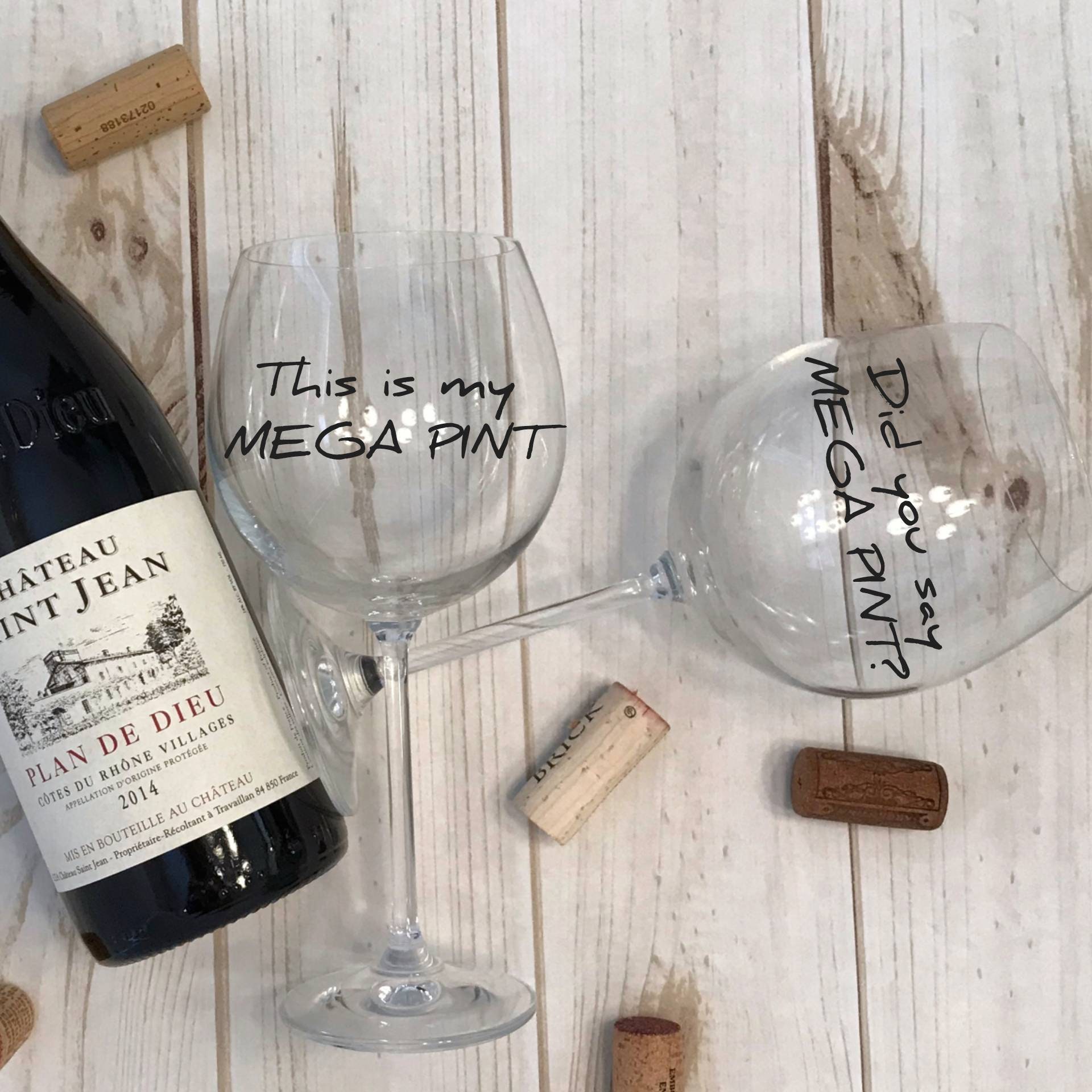 Mega Pint Wine Glasses - Etsy