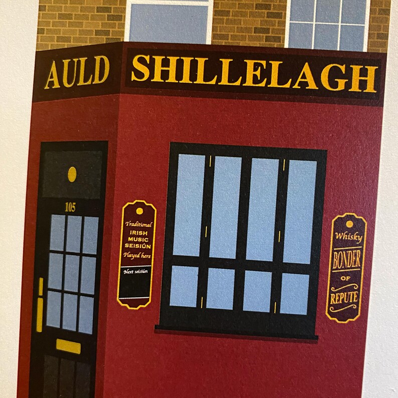 The Auld Shillelagh Pub Print – Stoke Newington London Illustration (A4 ...