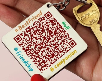 Qr Code Key Ring - Etsy