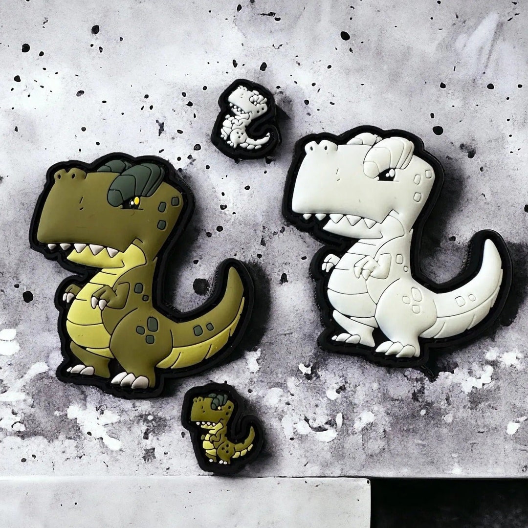 PATCHLAB T-rex Dino Gon Saurier PVC Morale Patches | Hook and Loop Patches | Patches for ...