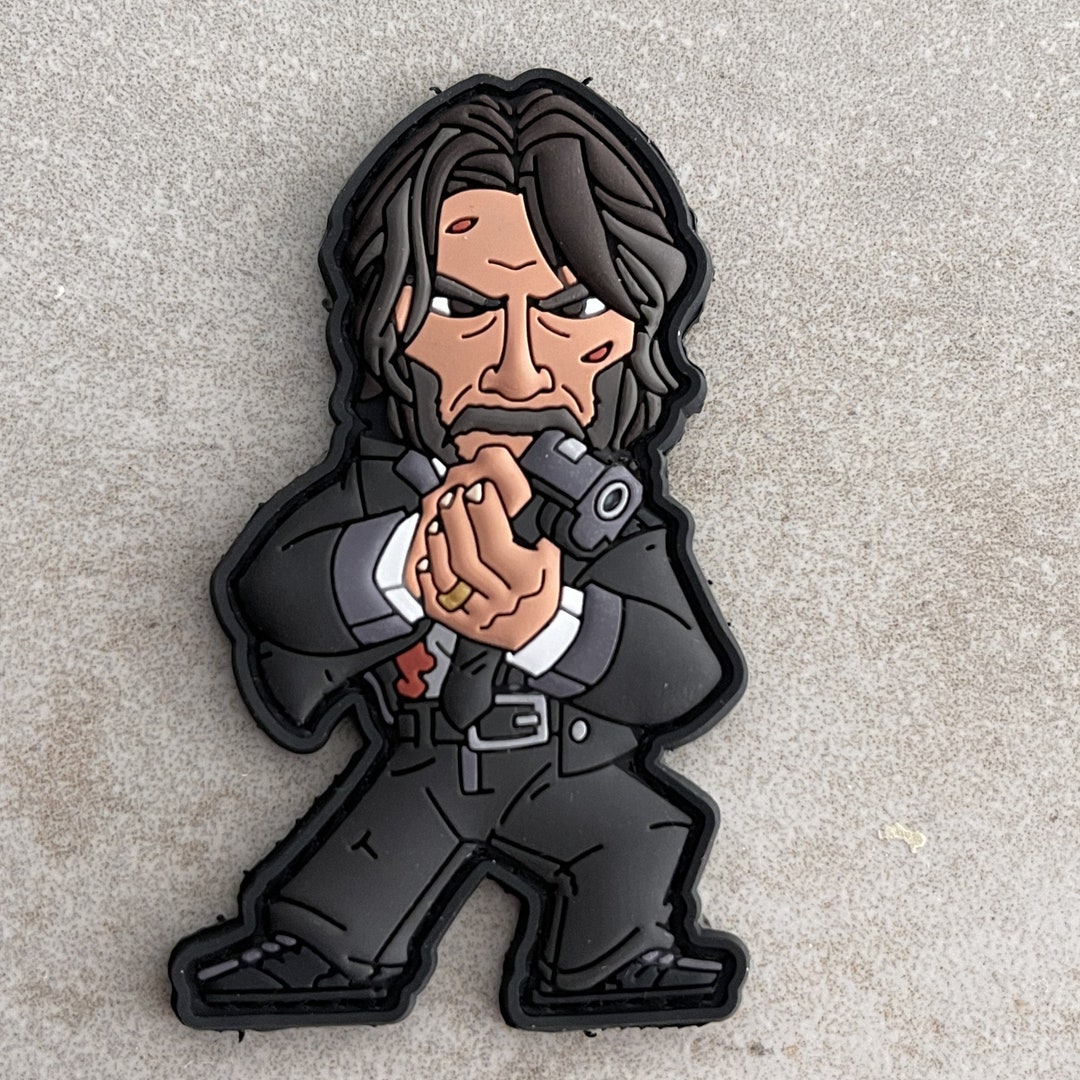 PATCHLAB John #1 Gun Tactical PVC Morale Patches | Hook and Loop Patches | Patches for Backpacks ...