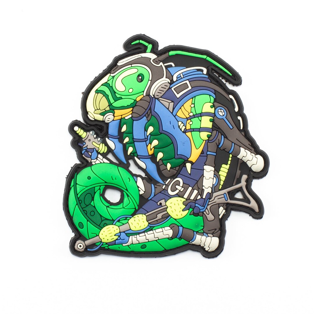 PATCHLAB Killerbugs Sci-fi Mantis PVC Morale Patches Velcro Hook and Loop Patches Velcro Patches ...