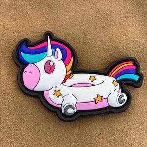 Unicorn Swimring Patchlab Morale Patch 3D Patches PVC Mit Hakenklett - Etsy