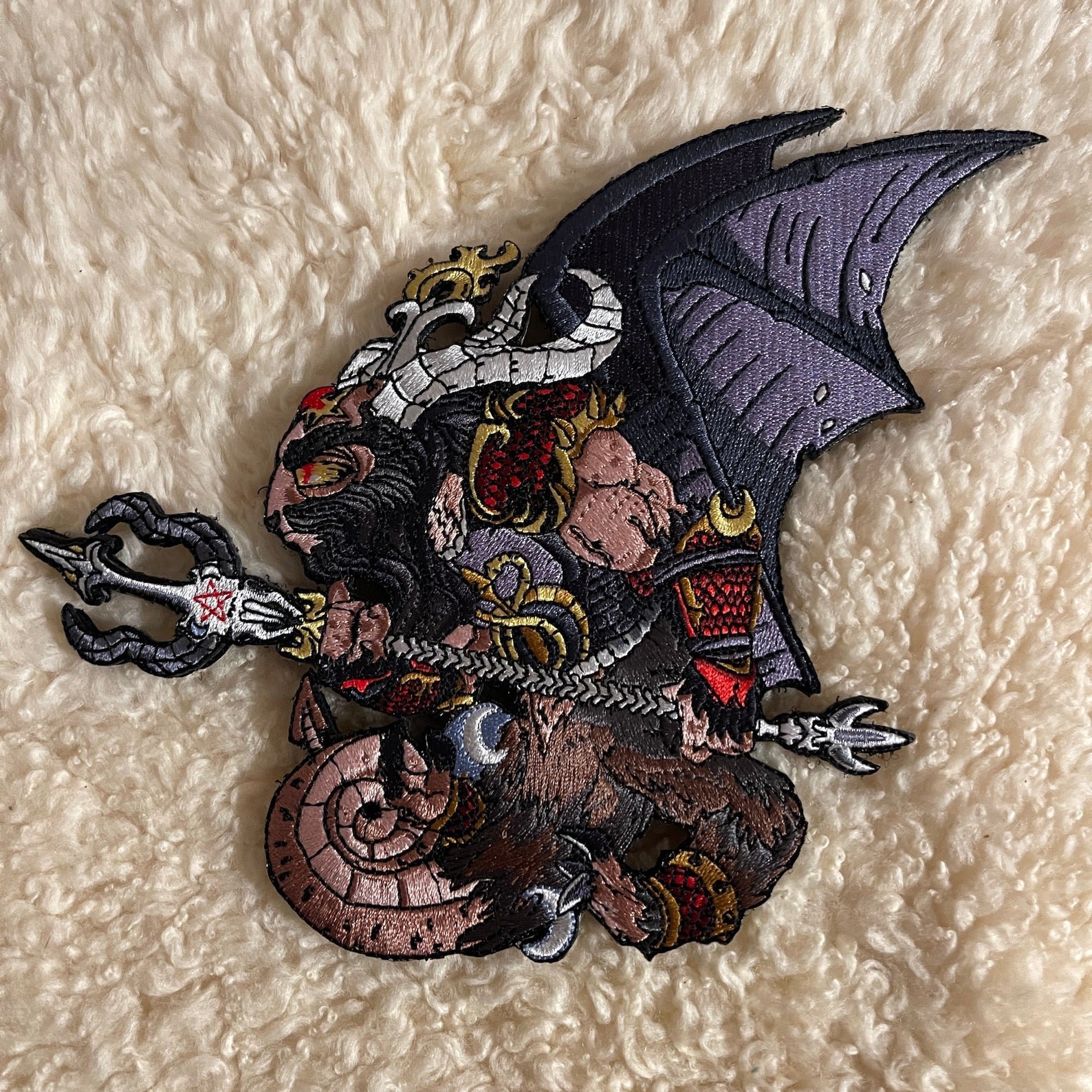 PATCHLAB Chameleon Legion #114 Satan Demon PVC Morale Patches Hook and ...