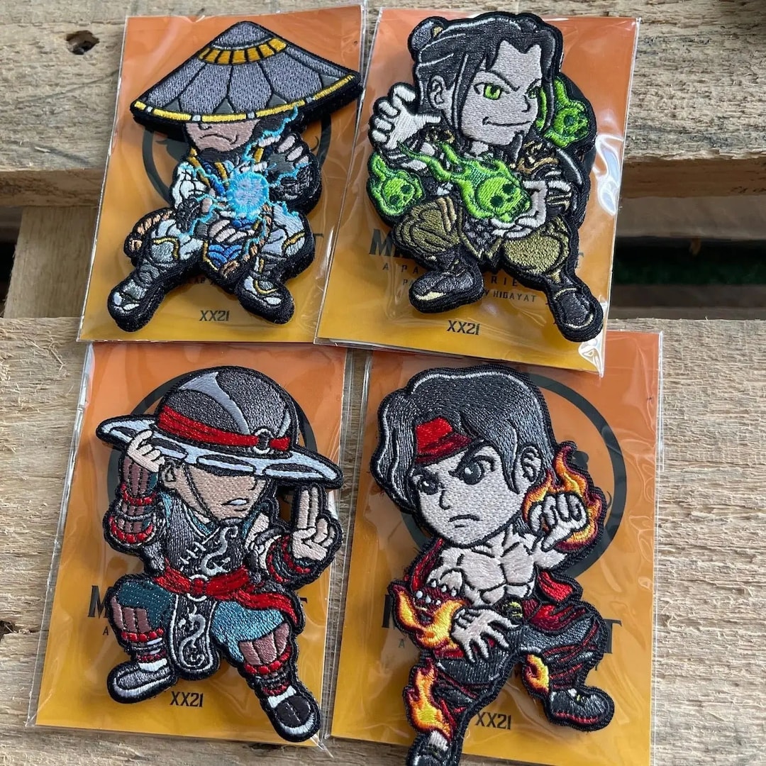 PATCHLAB Mini Mortal Fighters 2 Morale Patches Embroidered Patches for Clothes Hook and Loop ...