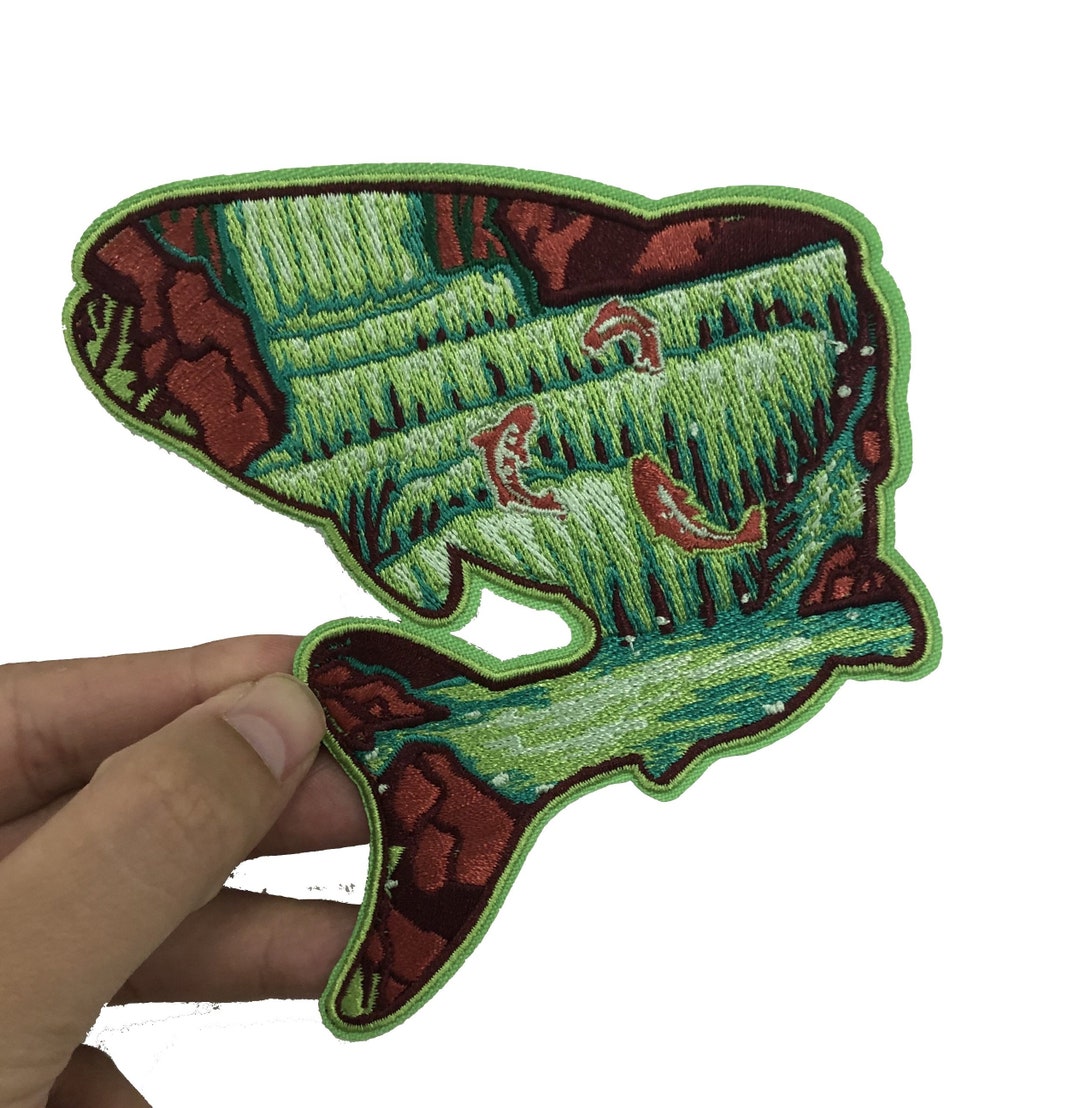 PATCHLAB Wildlife Waterfall Morale Patches Hook and Loop | Embroidered ...