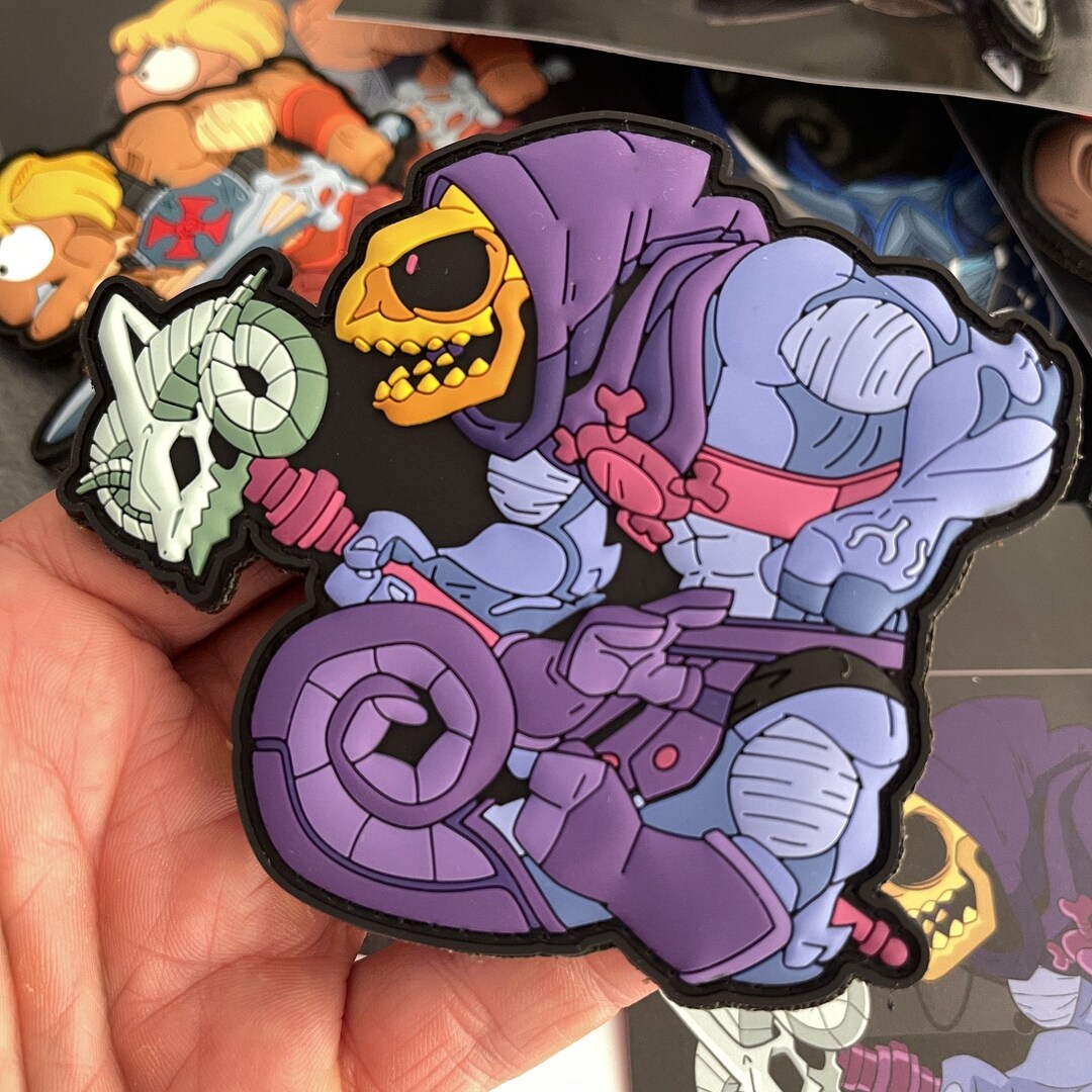 PATCHLAB Chameleon Legion Skull Villain PVC Morale Patches Velcro Embroidered Patches Hook and ...