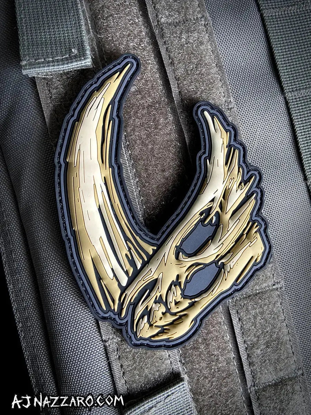 PATCHLAB Mudhorn Bones #2 PVC Morale Patches Hook and Loop | Hook and Loop Patches | Hook and ...