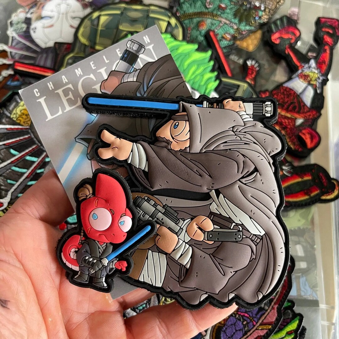 PATCHLAB Chameleon Legion #160 Old Wizard and His Apprentice PVC Morale Patches Hook and Loop ...