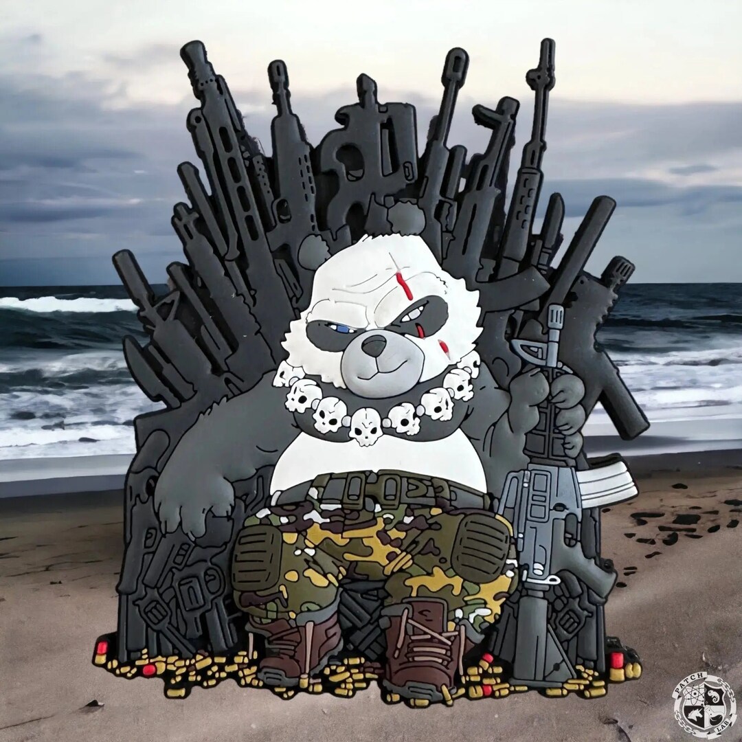 PATCHLAB Tactical Panda of War PVC Morale Patches Hook and Loop | Hook and Loop Patches | Hook ...