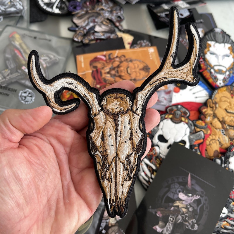 Embroidered Skull Patch - Etsy