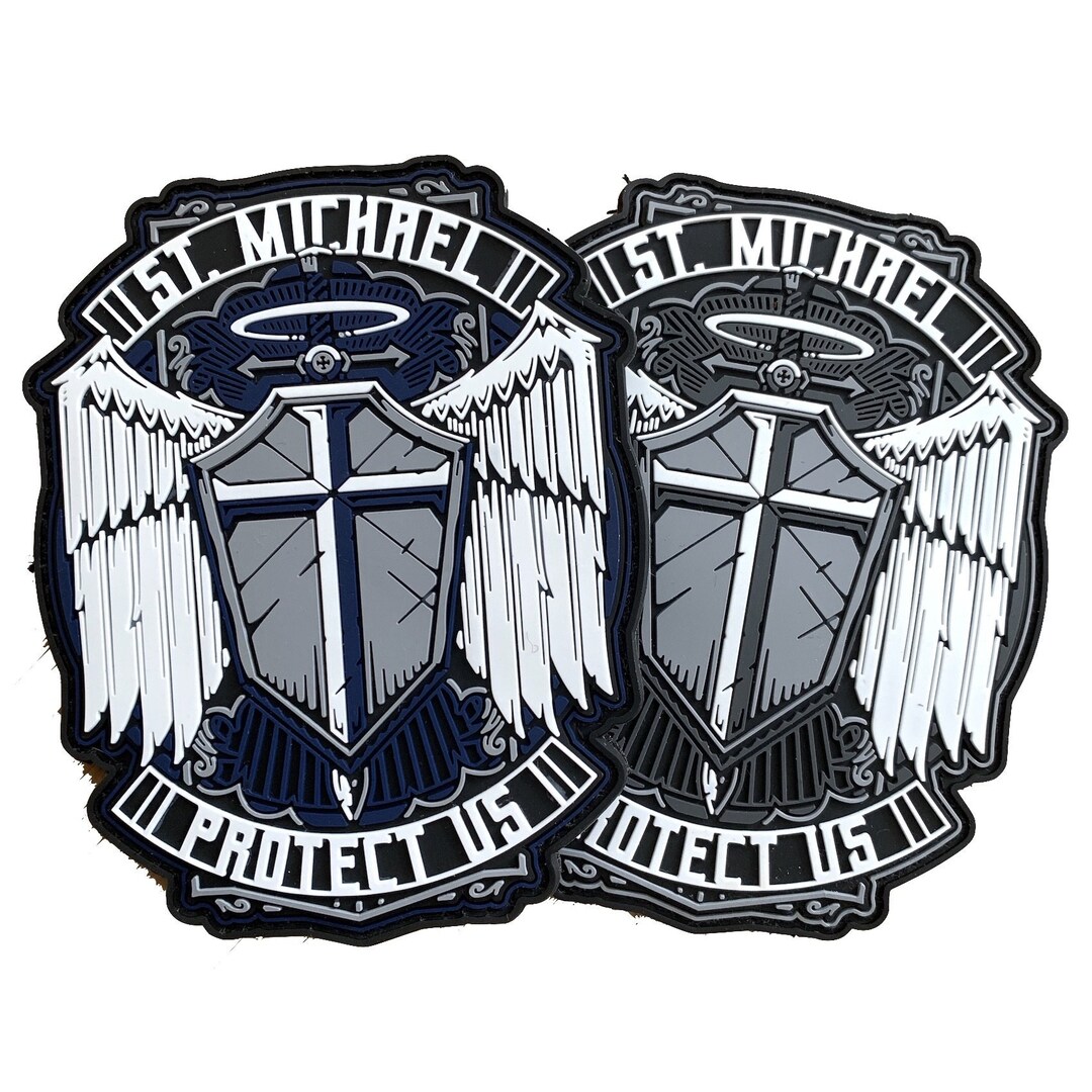 PATCHLAB St. Michael PVC Morale Patches Hook and Loop | Embroidered ...