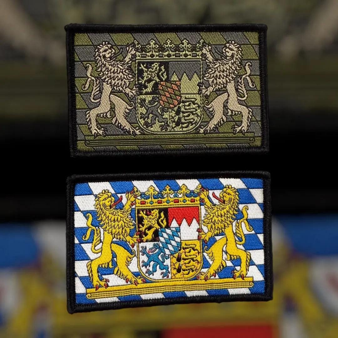 PATCHLAB Bavarian Flags Bayern Flagge in Color Oder Flecktarn Morale Patch, Aufnäher, Mit ...