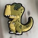 PATCHLAB Kids T-rex TREX Dinosaur Morale Patch for Small Humans With Hook for Schoolbag, Cap or ...