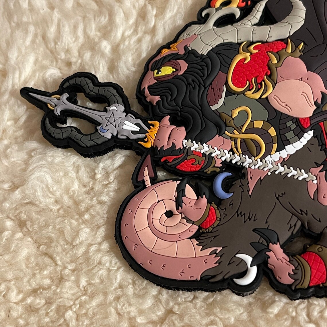 PATCHLAB Chameleon Legion #114 Satan Demon PVC Morale Patches Hook and ...