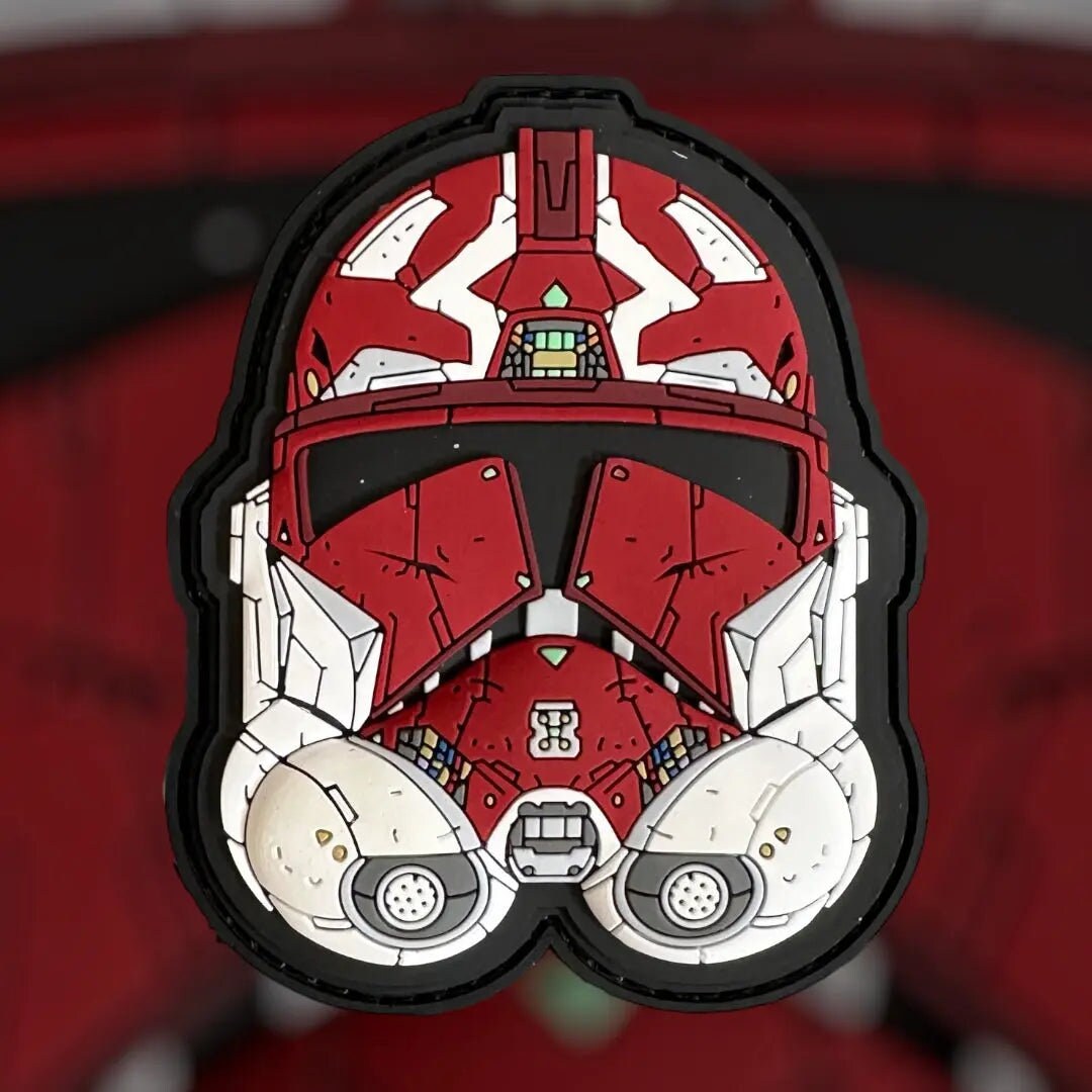 PATCHLAB Ahsoka Mecha Clone Bucket Helmet 3D PVC Rubber Morale Patch ...
