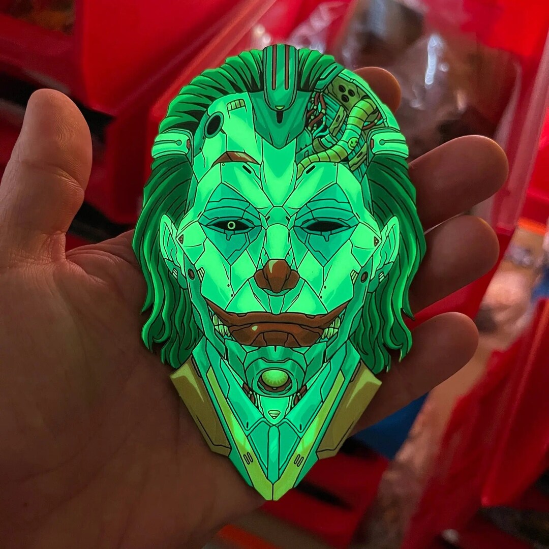 PATCHLAB Cyberpunk Clown Glow in the Dark Acrylic Patches | Hook and Loop Patches | Backpack ...