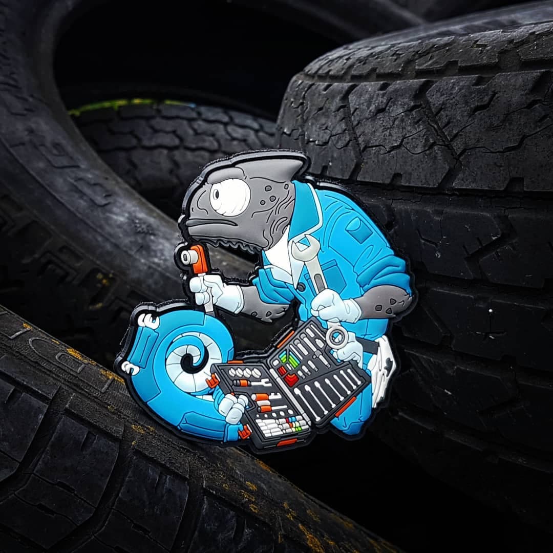 PATCHLAB Chameleon Legion Mechanic PVC Morale Patches | Hook and Loop Patches | Patches for ...