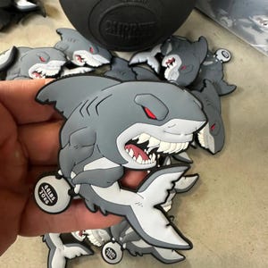 Shark Kettlebell PVC Morale Patch | Hook and Loop Patches Gym Rats and ...