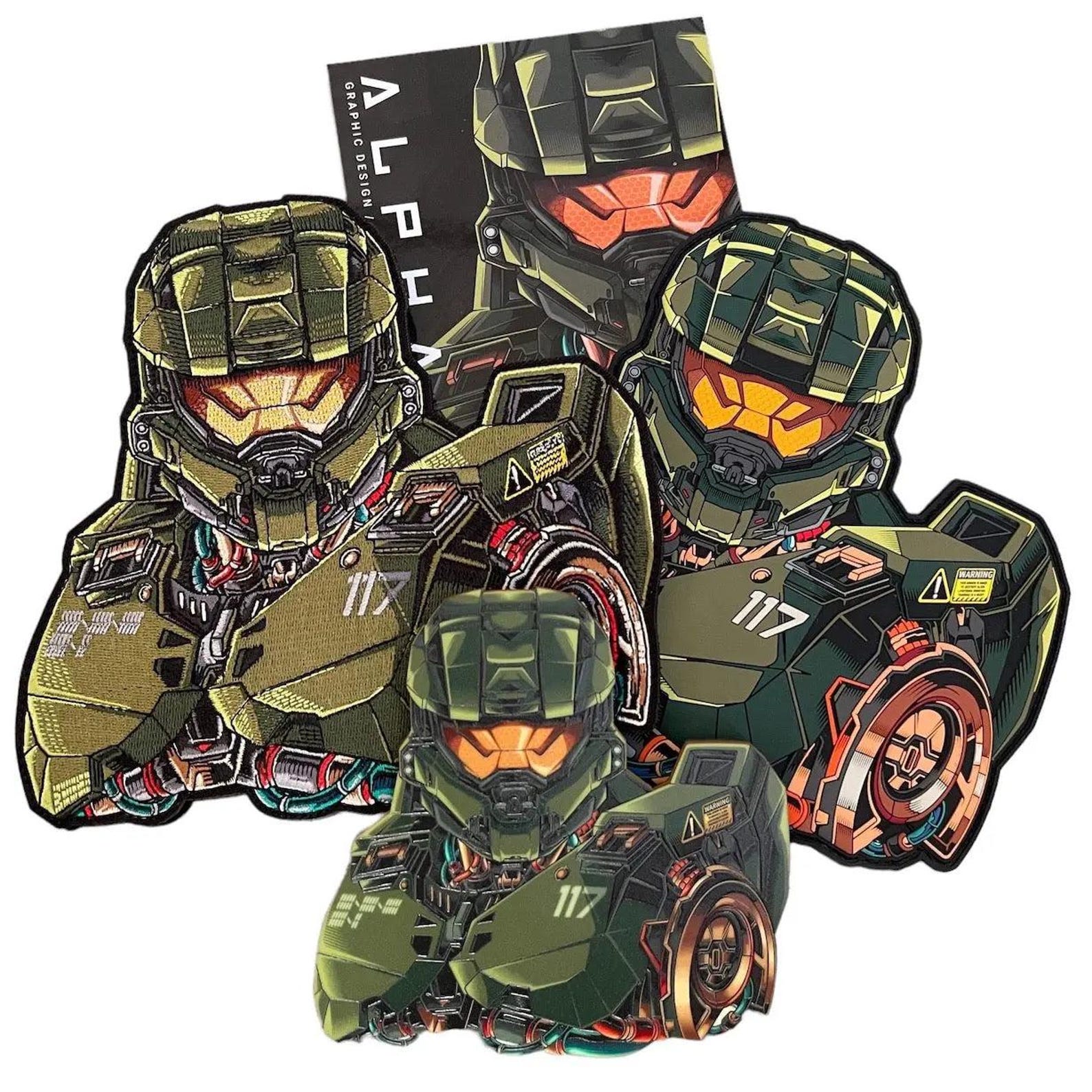 ALPHA #7 MECHA 117 Morale Patch Hook Scifi Cyber Army Airsoft Military ...