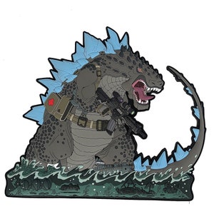 Patchlab XXL Tactical Kaiju Kong Vs Godzilla PVC Morale Patch 10" 25cm ...
