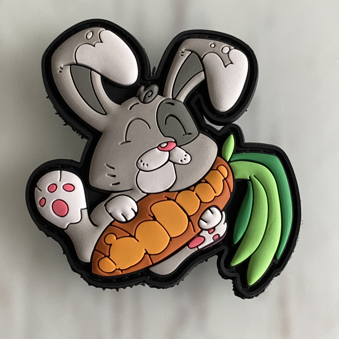 PATCHLAB Kids Bunny PVC Morale Patches Hook and Loop | Hook and Loop ...