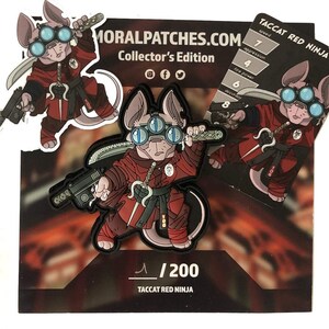 PATCHLAB Tactical Ninja Cat PVC Morale Patches | Hook and Loop Patches ...
