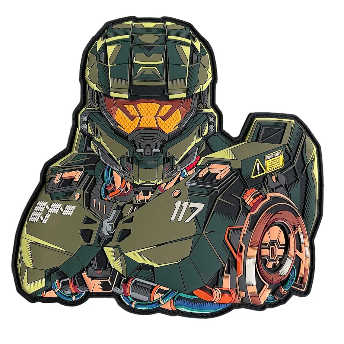 ALPHA #7 MECHA 117 Morale Patch Hook Scifi Cyber Army Airsoft Military ...