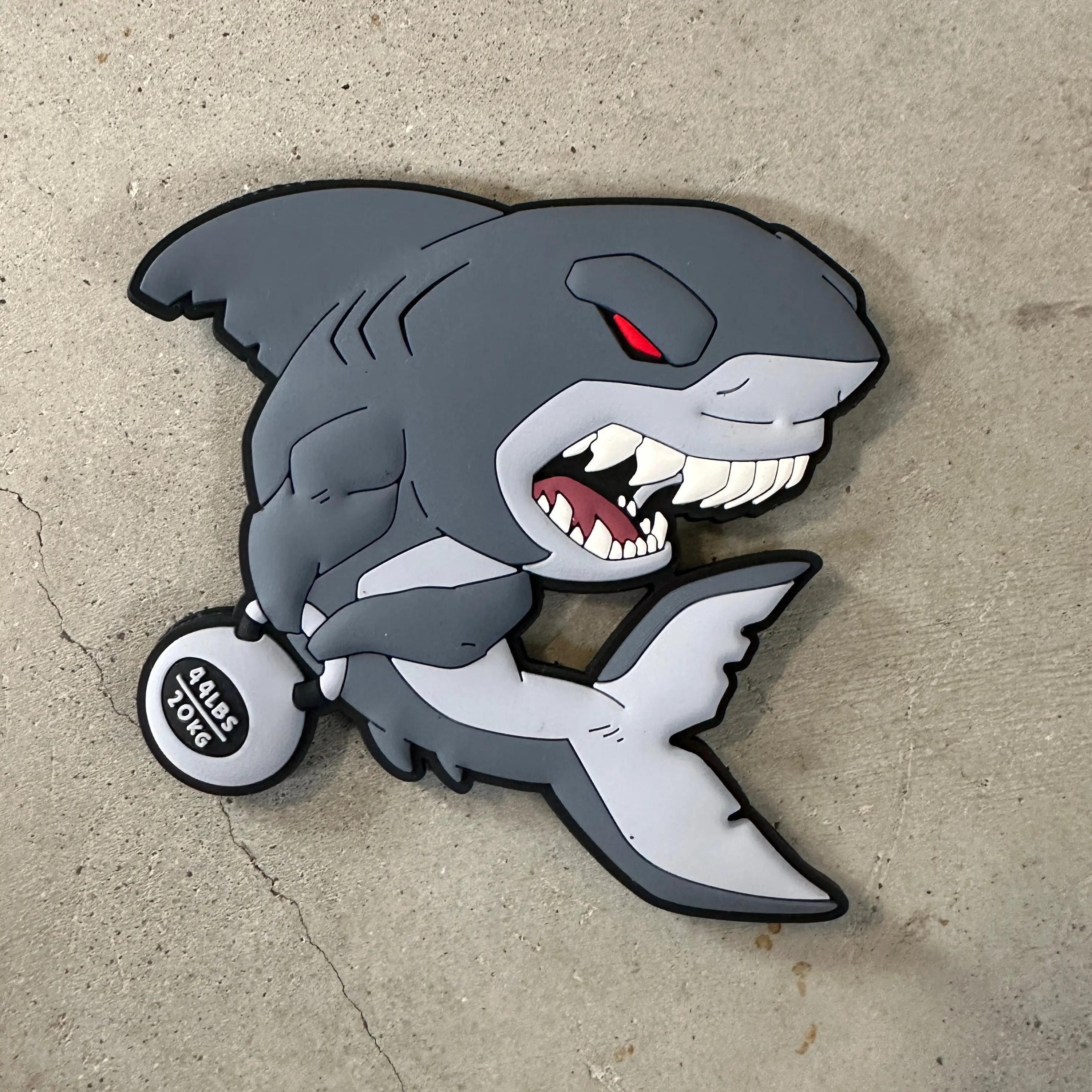 Shark Kettlebell PVC Morale Patch | Hook and Loop Patches Gym Rats and ...