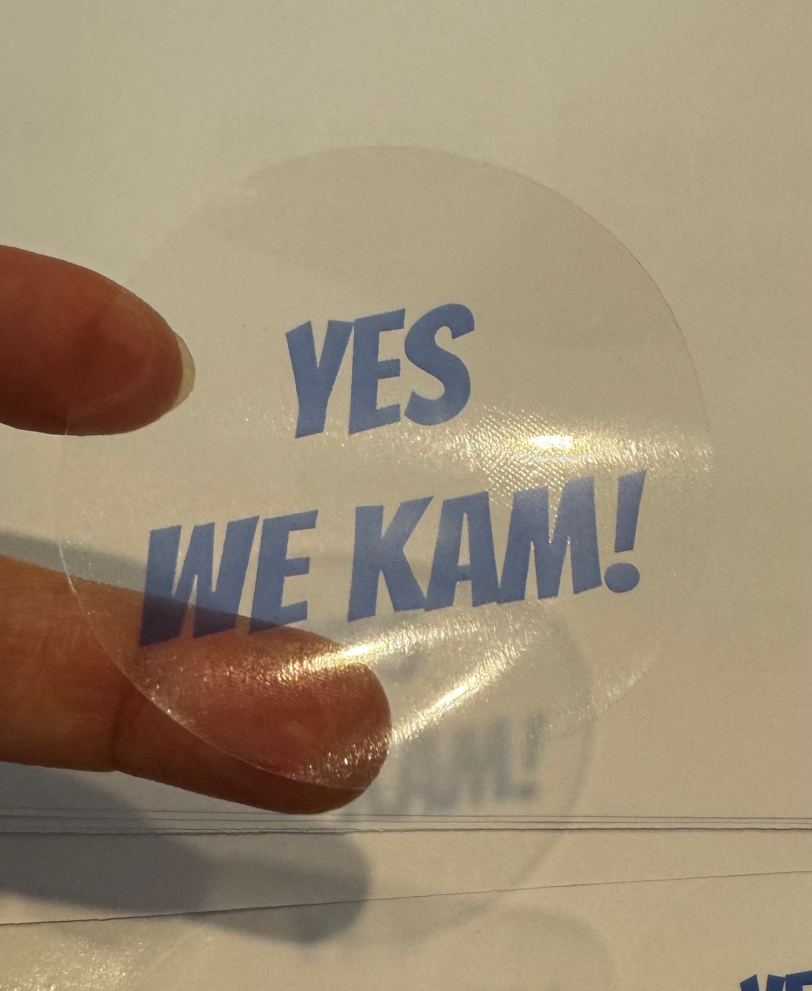 YES WE KAM Transparent Round Stickers/2.5/ Set of 6 Stickers - Etsy